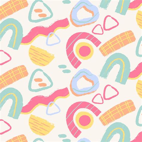 손으로 그린된 컷아웃 콜라주 패턴 무료 벡터