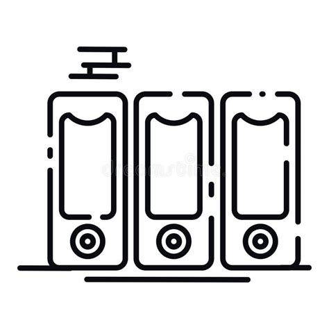 Isolated Outline Of Folders Office Supply Icon Vector Stock Vector Illustration Of Stationery