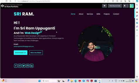launching my new portfolio website sriram uppuganti posted on the topic linkedin