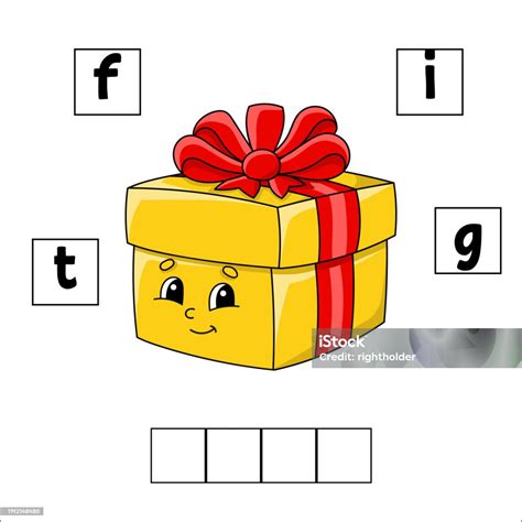 단어 퍼즐 교육 개발 워크 시트 아이들을위한 게임을 학습 활동 페이지 아이들을위한 퍼즐 유치원 수수께끼 귀여운 만화 스타일의 간단한 평면 고립 벡터 일러스트 0명에 대한