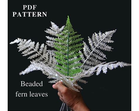 Beaded Flowers Pattern Beaded Fern Leaf Seed Bead Patterns