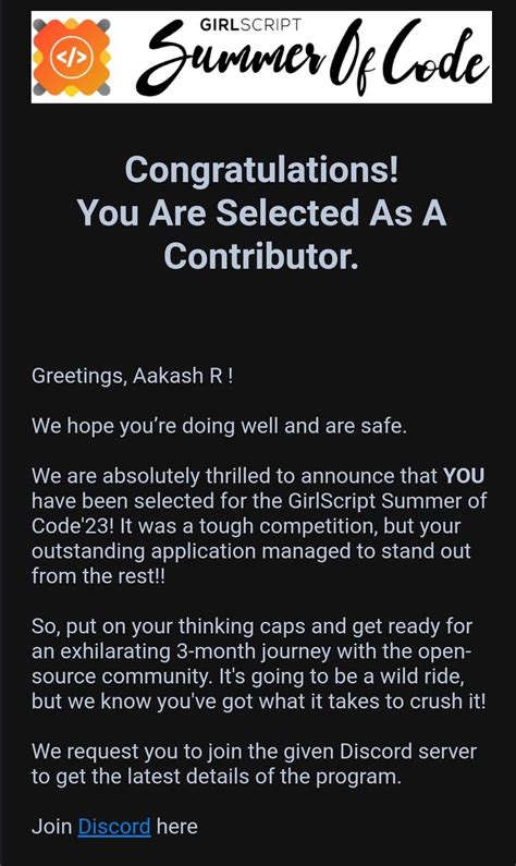 Aakash R On Linkedin Connections Opensource Girlscriptsummerofcode Community Tech