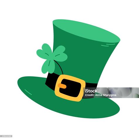 Leprechauns 상단 모자 절연 벡터 일러스트 레이 션 아일랜드 성 패트릭 데이 상징 패트릭 데이 3 월 17 일 고립 된 디자인 요소 토끼풀이 있는 녹색 레프리콘
