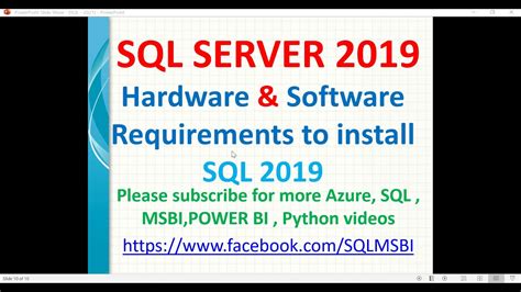 hardware and software requirements of sql 2019 sql hardware