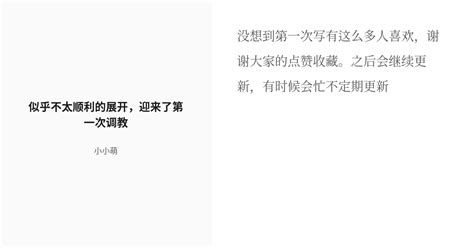 R 18 2 似乎不太顺利的展开，迎来了第一次调教 创建淫乱的婊子后宫吧！ 小小萌の小説シリーズ Pixiv