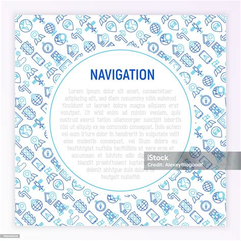 얇은 선 아이콘 설정 탐색 및 방향 개념 포인터 나침반 태블릿 신호등 저장소 위치에 항해 위성 배너 인쇄 매체 웹 페이지에 대 한 최신 벡터 일러스트 가정 생활에 대한 스톡