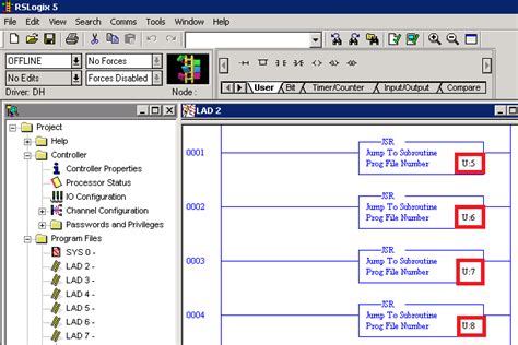Techtalk Rslogix5 Jsr Program File Number Xybernetics