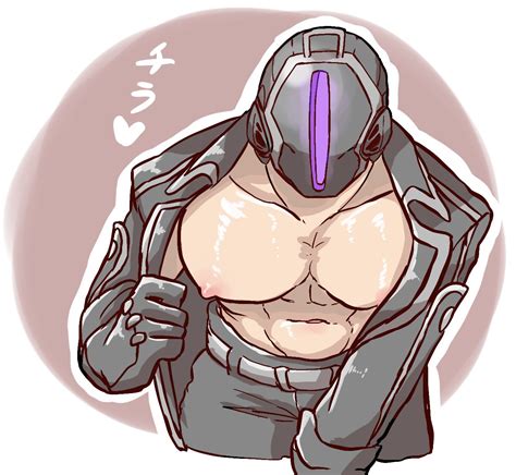 Rule 34 Bare Chest Big Pecs Bondrewd Flashing Helmet Leaning Forward