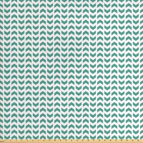 Ambesonne Chevron Fabric By The Yard Upholstery Abstract Zigzag Tribal