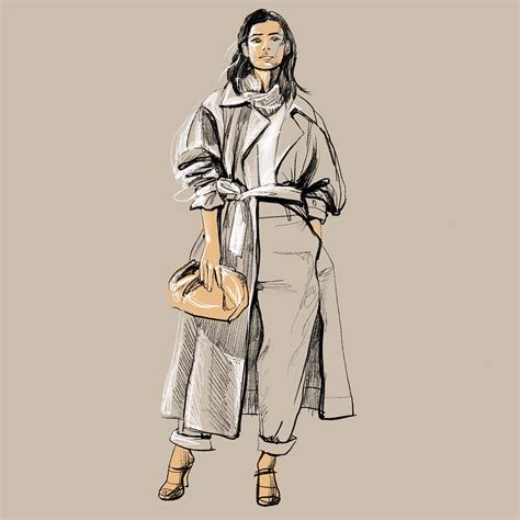Girl In Trench Coat Handm On Behance