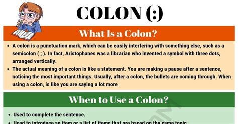 colon when to use a colon with colon punctuation rules 7 e s l