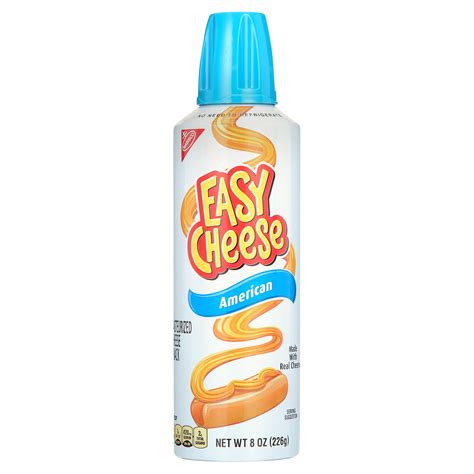 Easy Cheese American Spray Cheese Snack Spreadable 8 Oz