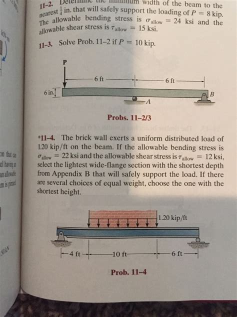 Solved Determine The Minimum Width Of The Beam To The Chegg