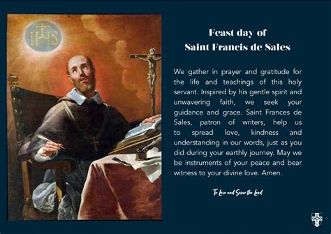 Saint Francis De Sales Feast Day St Edmunds Catholic Academy