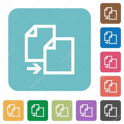 Flat Copy File Icons Stock Vector By ©renegadehomie 112545336