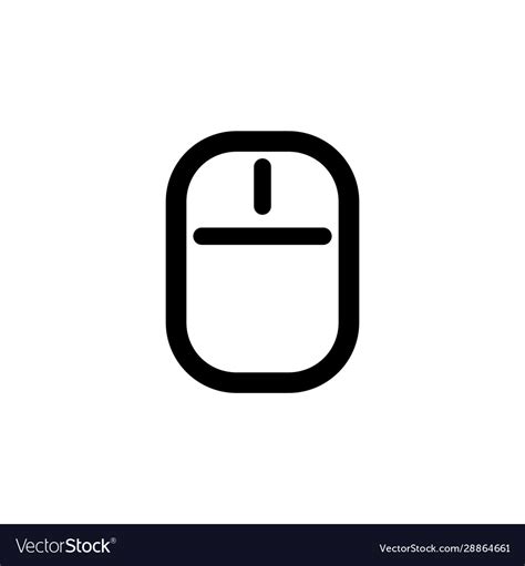 Mouse Icon Design Line Style Part 1 Royalty Free Vector