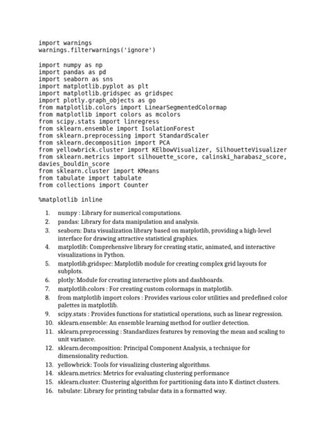 Importing Necessary Libraries Pdf