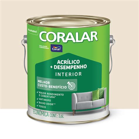 Tinta Coralar Acrílica Mais Desempenho Palha 36l Coral Joli