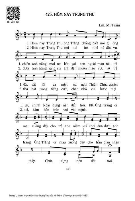 Sheet H M Nay Trung Thu Pdf Mi Tr M L I H P M N T Nh C