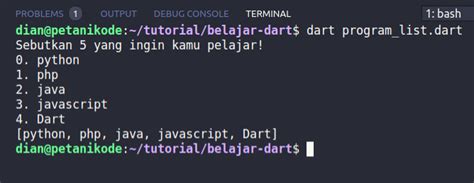 [tutorial instan] belajar cepat bahasa pemrograman dart