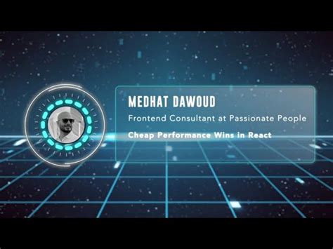 Jsworld Conference Talk Cheap Performance Wins In React From Jsworld Conference Class Central