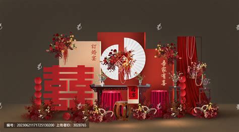 订婚宴设计图 婚庆展板 宣传展板模板 设计模板 汇图网www huitu