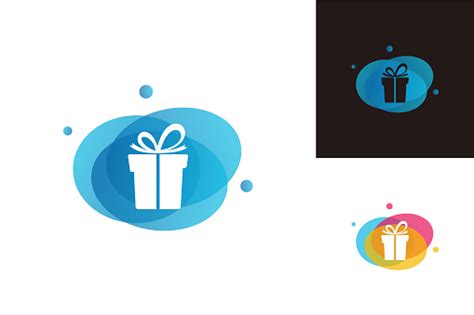 기프트 샵 로고 템플릿 디자인 벡터 엠블럼 디자인 컨셉 크리에이티브 심볼 아이콘 로고에 대한 스톡 벡터 아트 및 기타 이미지 로고 선물 가게 개념 Istock