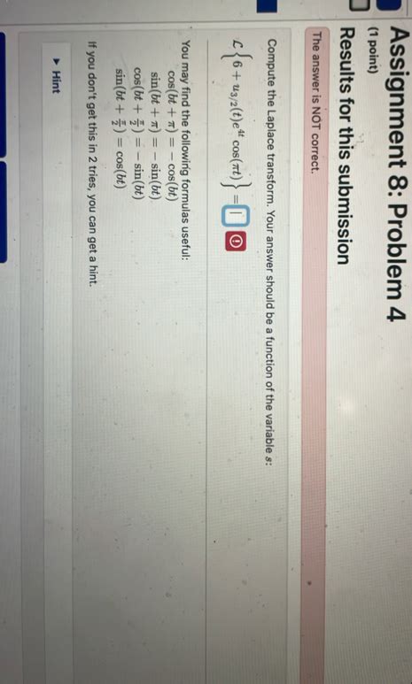 Solved Assignment 8 Problem 41 ﻿pointresults For This