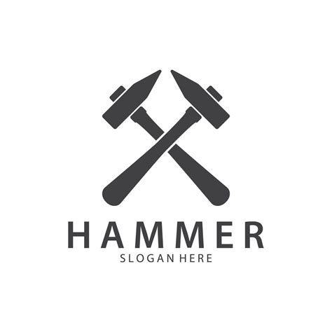 Hammer Logo Illustration Design Creative Design 48734449 Vector Art At