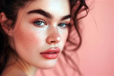 Fashion Model Unveils Skincare Routine Kit In Soft Light Premium Ai Generated Image