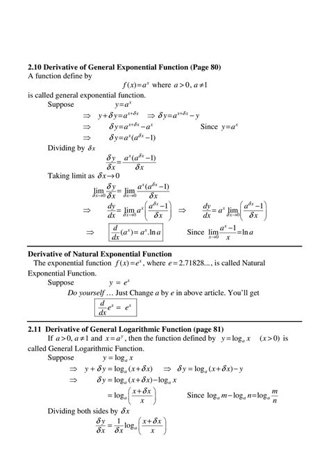 SOLUTION Derivative Of General Exponential Function Logarithmic Studypool