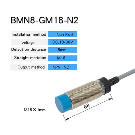 Bxuan M18 Inductive Proximity Switches Sensor Sensing Distance 8mm 12mm