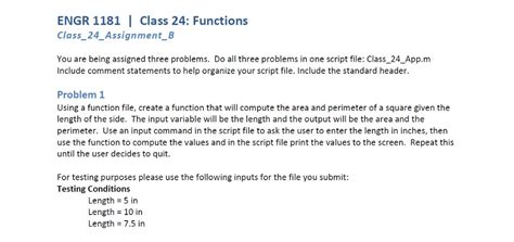 solved engr 1181 class 24 functions class 24 assignmentb