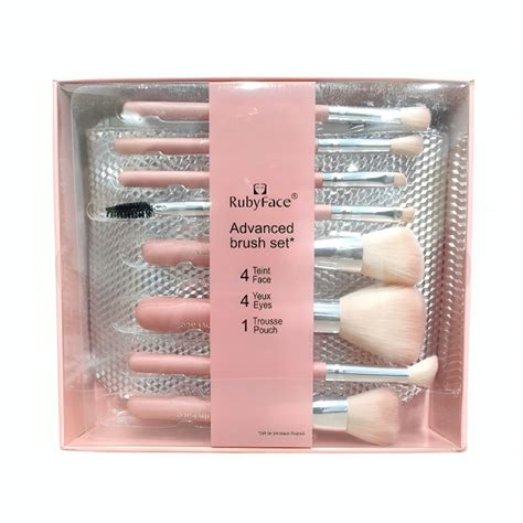 Ruby Face Large Silk Silver Makeup Brush Sf08 Pack Of 8 Rios