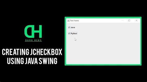 Creating Jcheckbox Using Java Swing Java Swing Java Swing