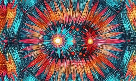 Vibrant Abstract Pattern Overlapping Orange Red And Blue Lines And