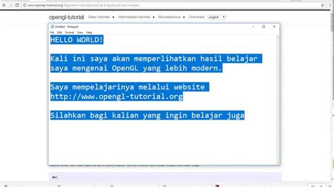Belajar Tutorial Opengl Modern Youtube