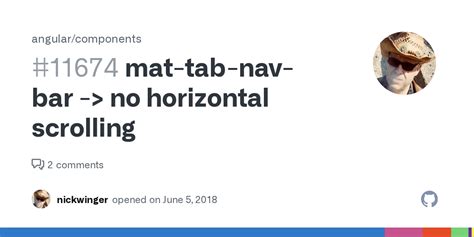 Mat Tab Nav Bar No Horizontal Scrolling · Issue 11674 · Angular