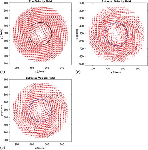 Velocity Vectors A True Field B Extracted Field From Clean Download Scientific Diagram