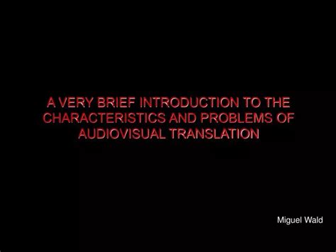 Ppt A Very Brief Introduction To The Characteristics And Problems Of