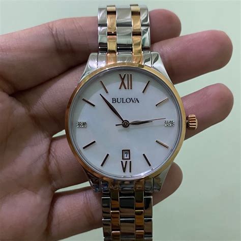 Authentic Bulova Silver And Rose Gold Watch On Carousell