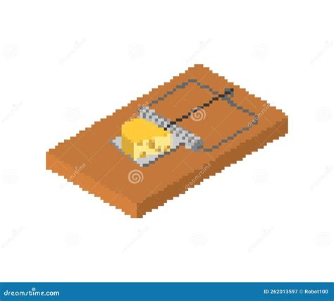 Mousetrap Pixel Art 8 Bit Mouse Trap Stock Vector Illustration Of