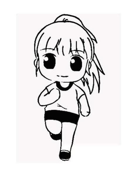 一个小女孩在跑步的简笔画（精选15张） 简笔画图片大全