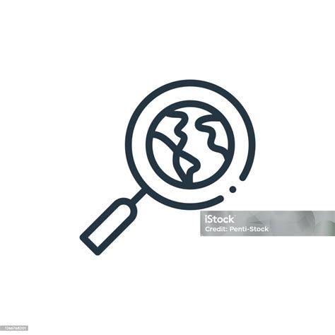 흰색 배경에서 격리된 벡터 아이콘을 검색합니다 개요 웹 사이트 디자인 및 모바일 응용 프로그램 개발을위한 얇은 라인 검색 아이콘 개요 아이콘 벡터 그림검색의 얇은 선입니다