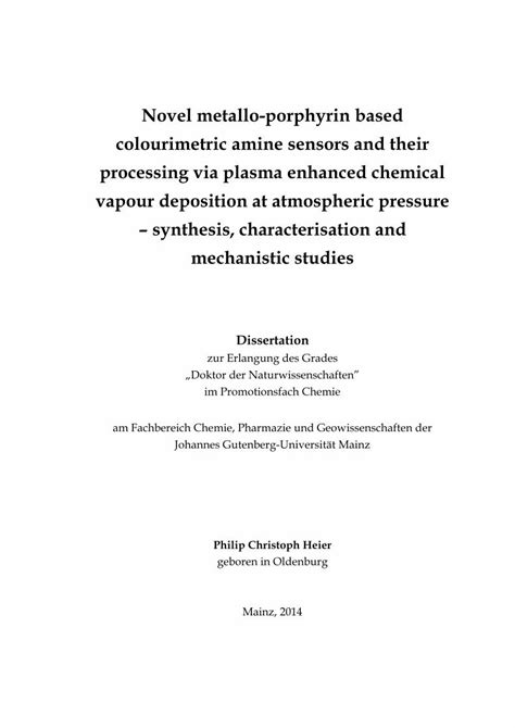 Pdf Novel Metallo Porphyrin Based Colourimetric Amine Sensors And Their Processing Via