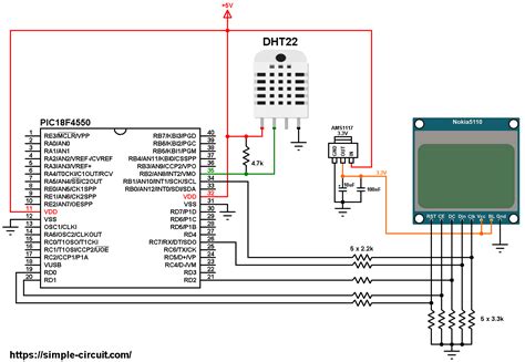 Interfacing Pic18f4550 With Nokia 5110 Lcd And Dht22 Sensor