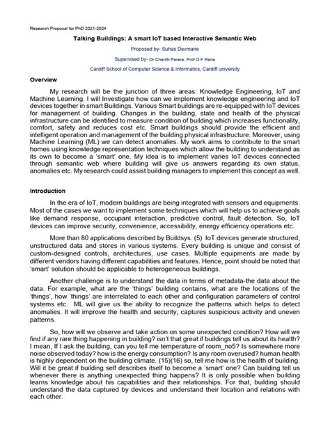 Research Project Proposal Pdf Internet Of Things Semantic Web