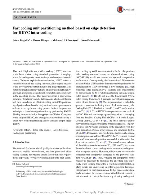 Fast Coding Unit Partitioning Method Based On Edge Detection For Hevc