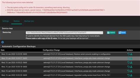 Bug 14060 Auto Config Backup Prints A Confusing Decryption Error When Using The Wrong Key