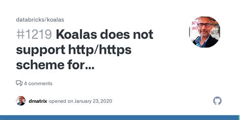 koalas does not support scheme for ks read csv url · issue 1219 · databricks koalas